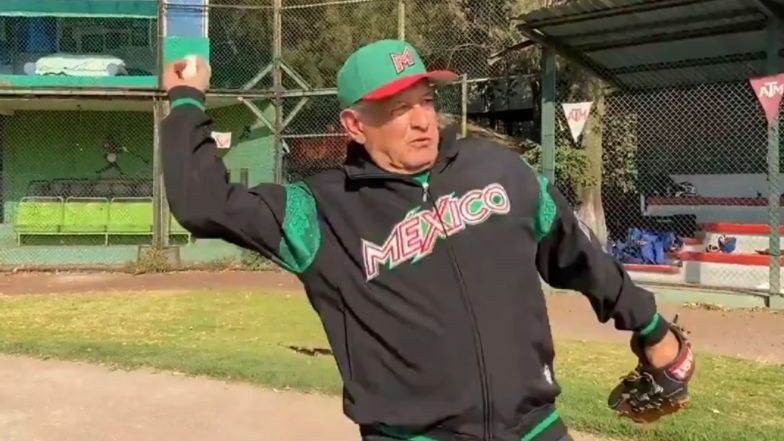 AMLO da tips para jugar beisbol; "Hay que darle tiempo al deporte ...