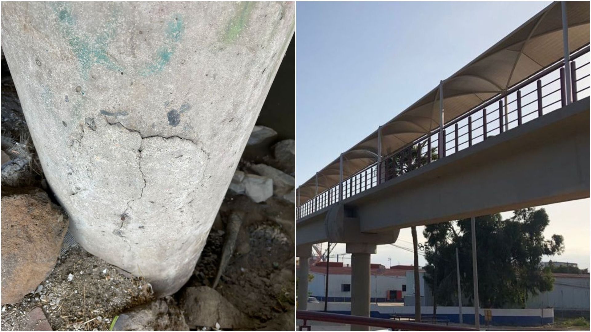 Presentan Fisuras Y Grietas Algunos Puentes Peatonales