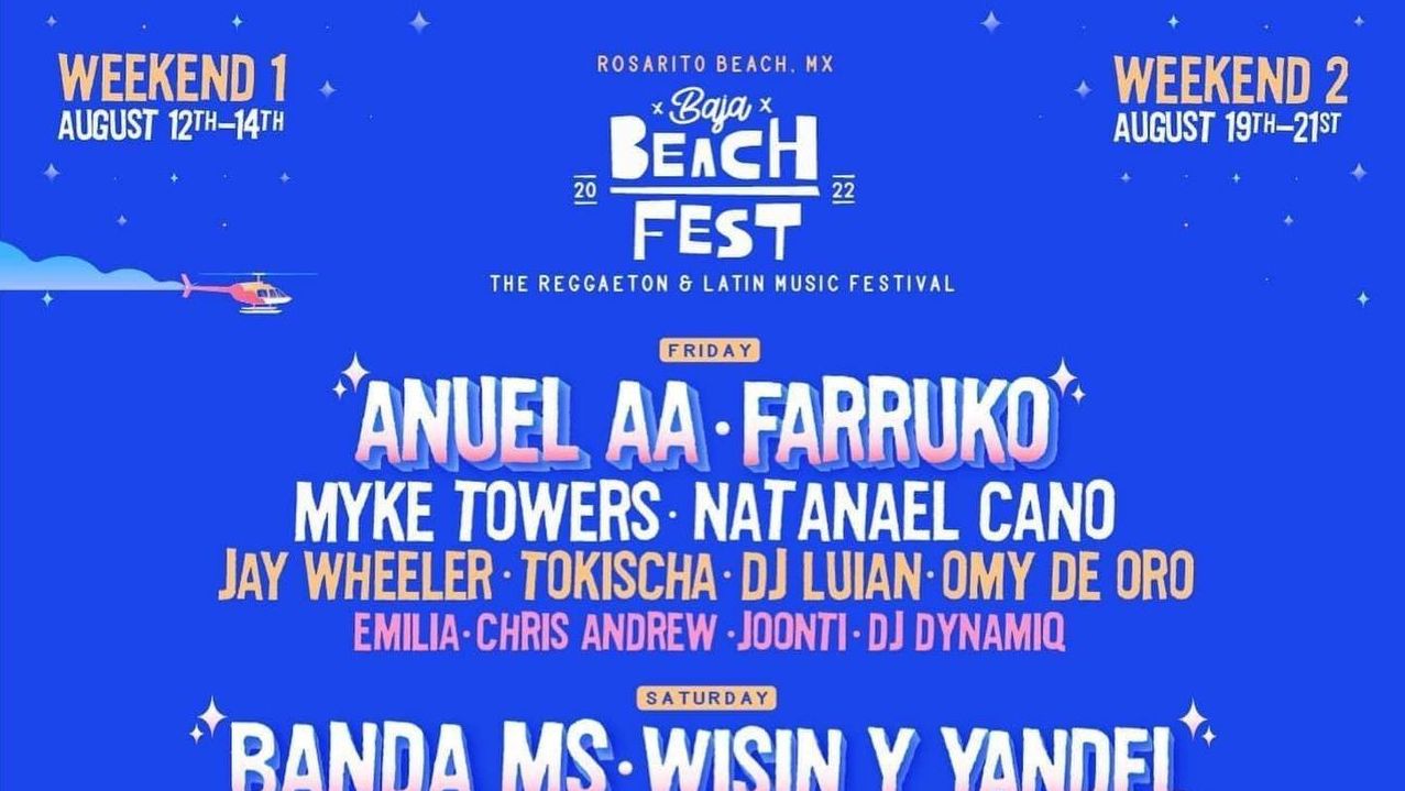 Anuncian line up Baja Beach Fest 2022… el tan polémico evento del año ...